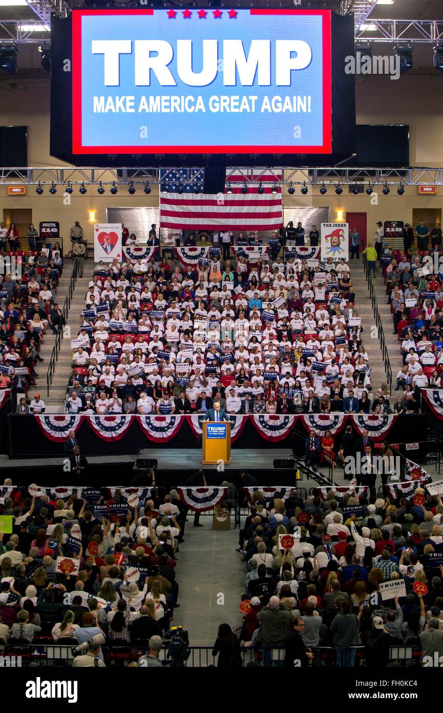 Las Vegas, Nevada, USA. 22nd Feb, 2016. Supporters listen as DONALD ...