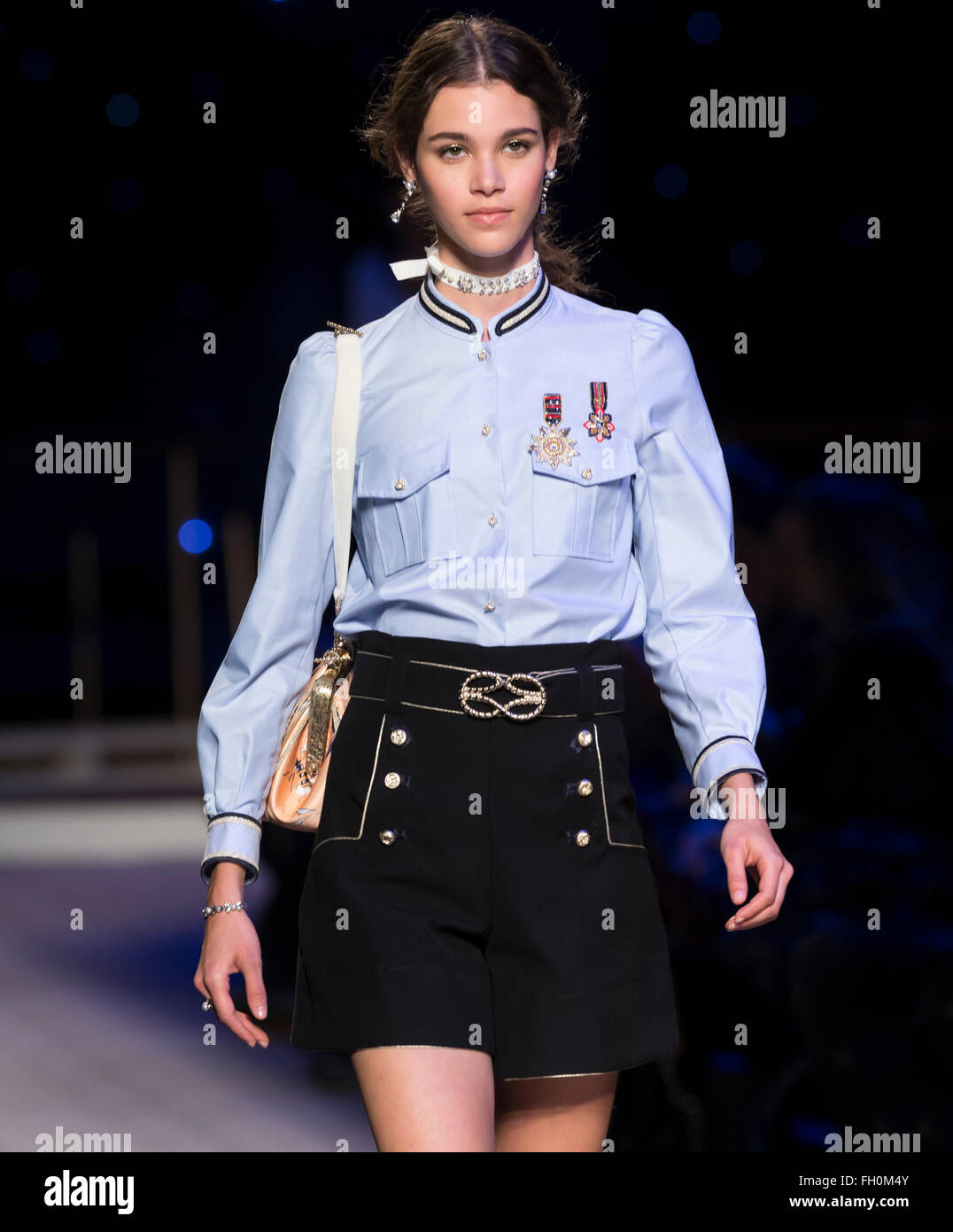 New York City Usa February 15 2016 Pauline Hoarau Walks The Runway