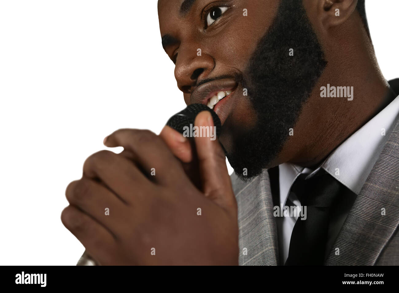 Talented black singer Stock Photo - Alamy