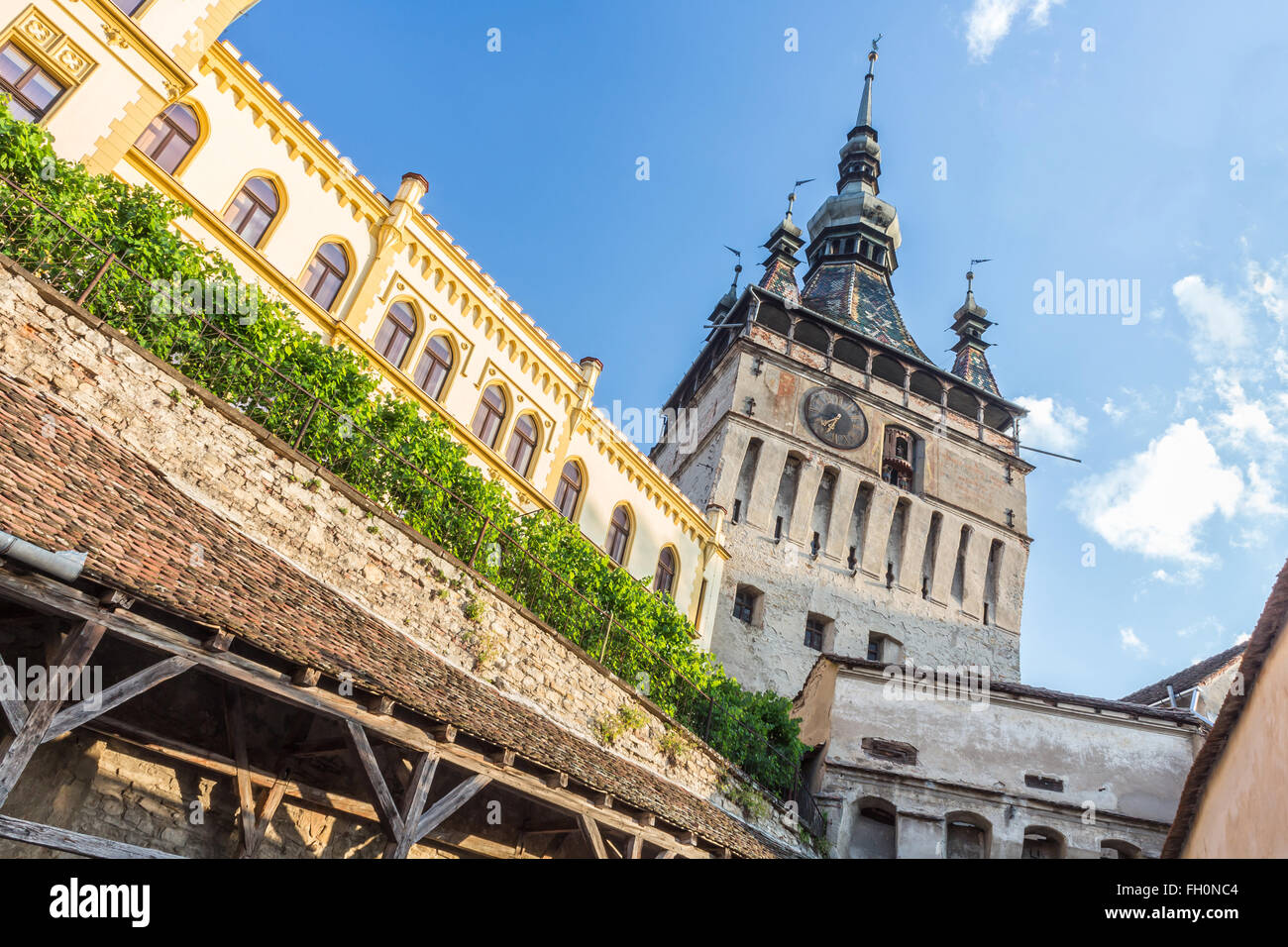 Clock tower sighisoara ancient romanian hi-res stock photography and ...