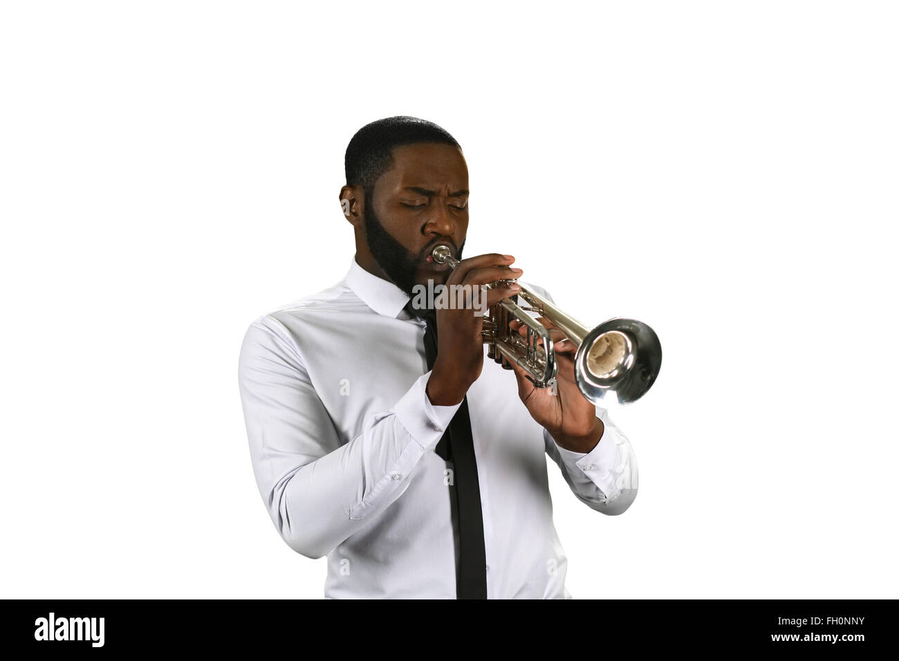 Professional trumpet player Stock Photo - Alamy