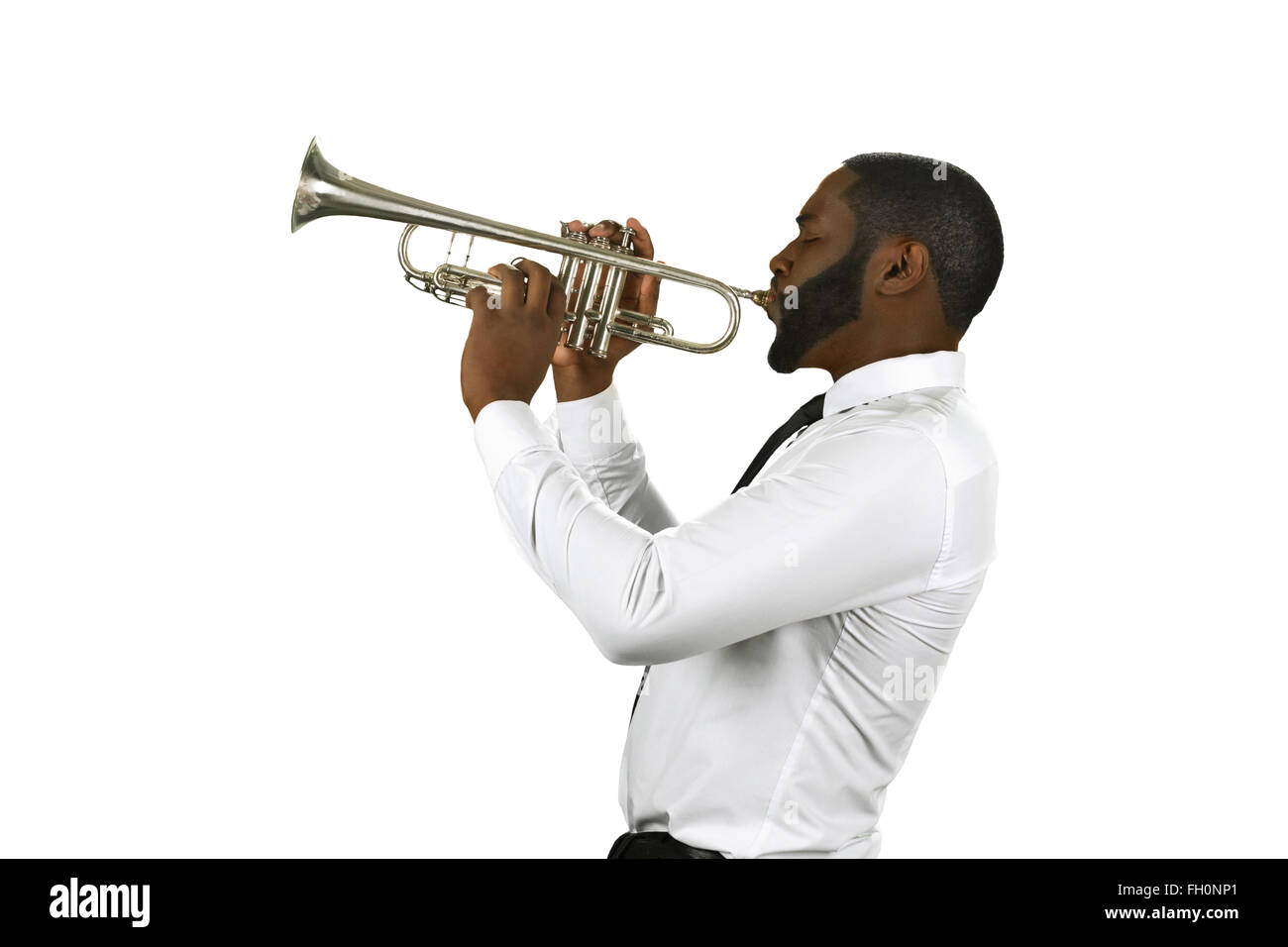 Talented trumpet performer Stock Photo - Alamy