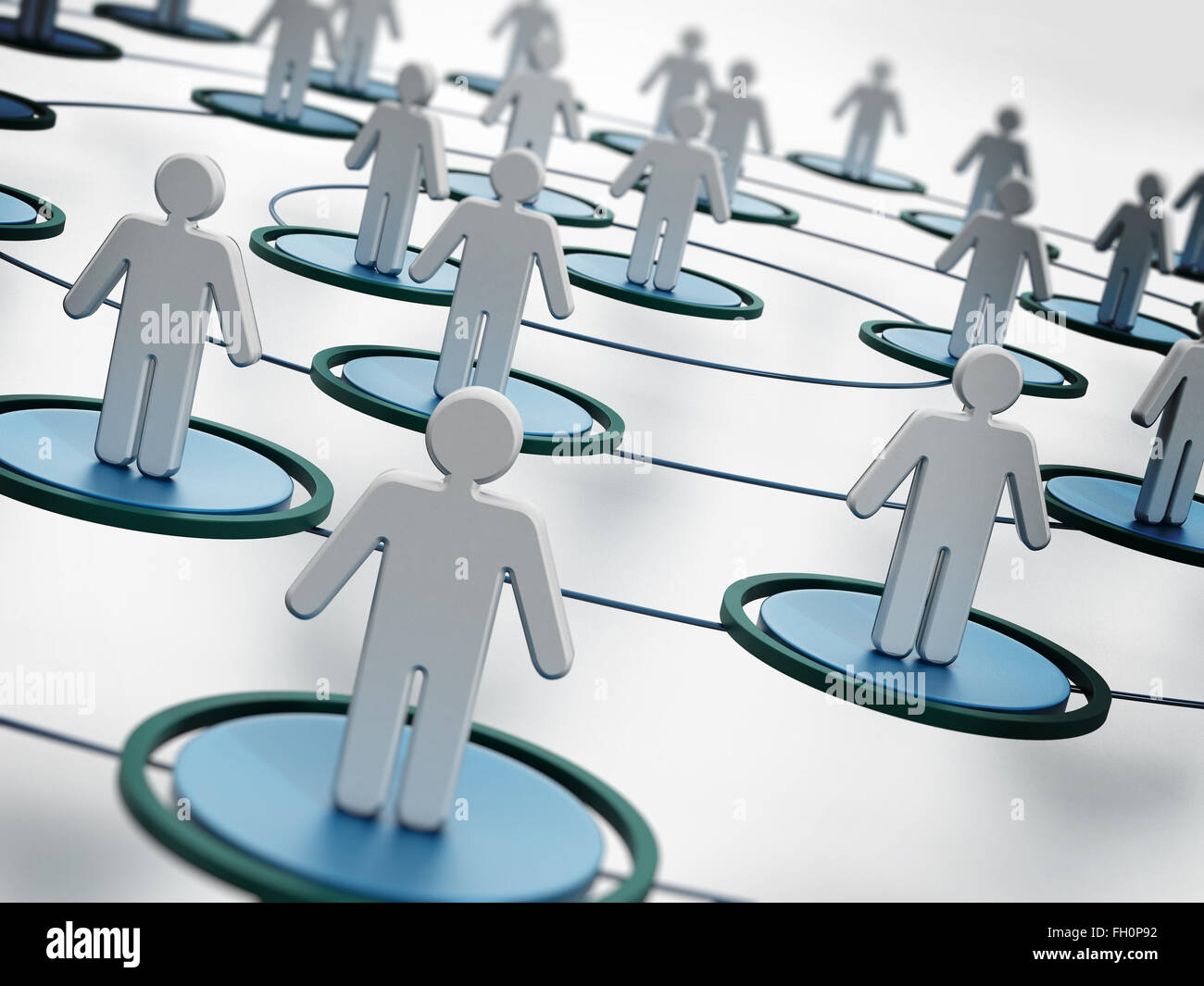 Human network concept with circles connecting people Stock Photo - Alamy