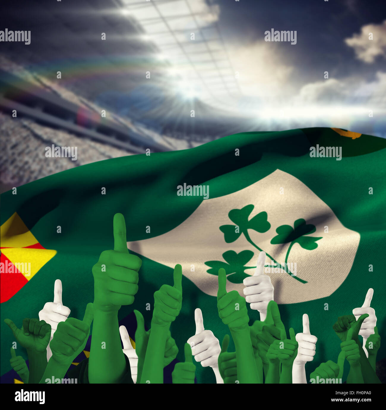 Football waving thumbs up stadium hi-res stock photography and images ...