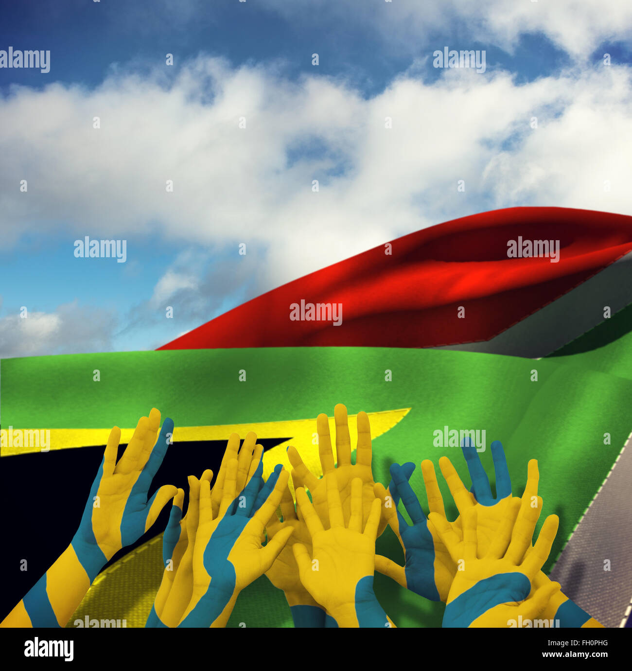 Flag raising south africa hi-res stock photography and images - Alamy