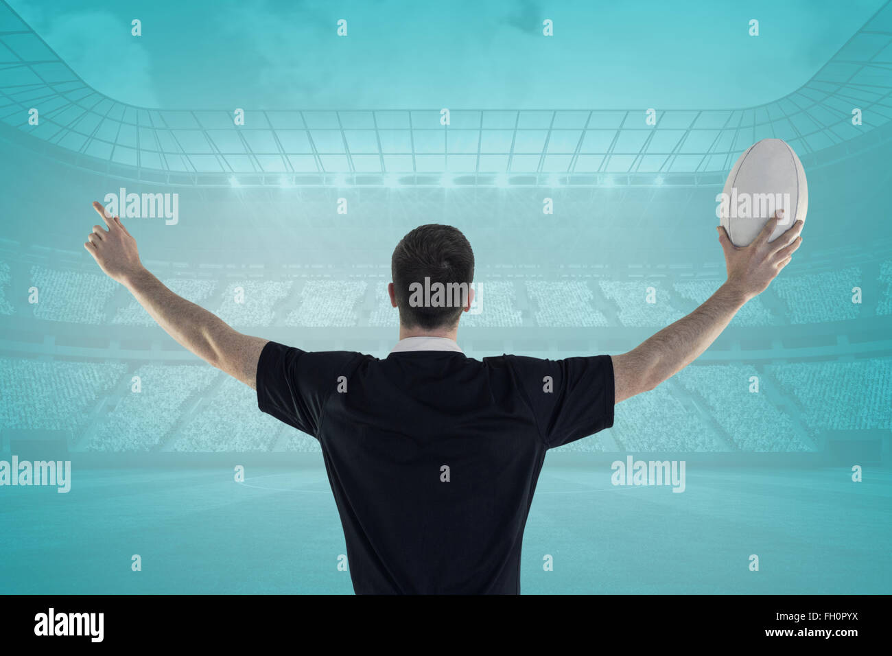 Digital composite rugby player throwing hi-res stock photography and ...