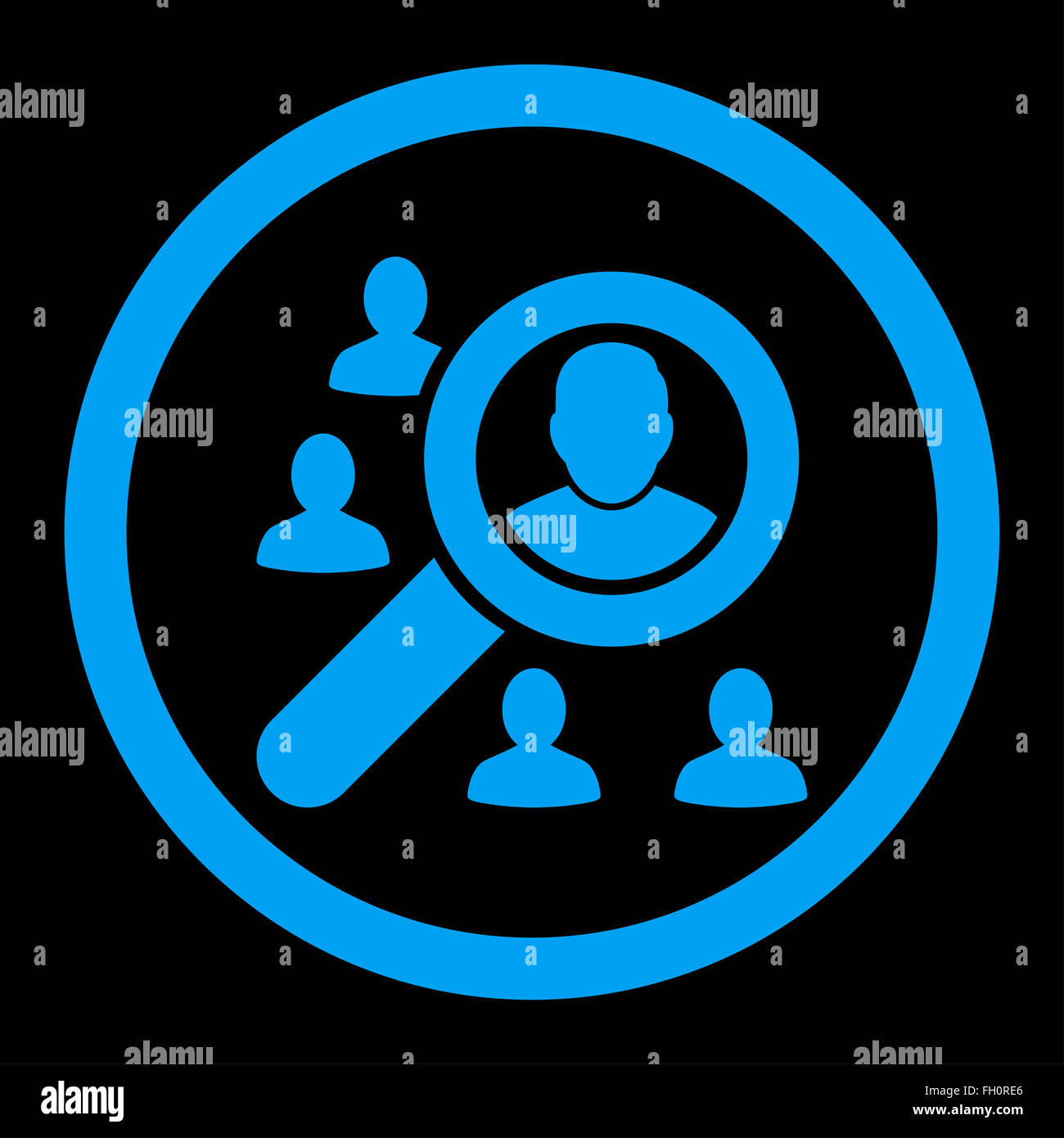 Marketing flat blue color rounded vector icon Stock Photo - Alamy