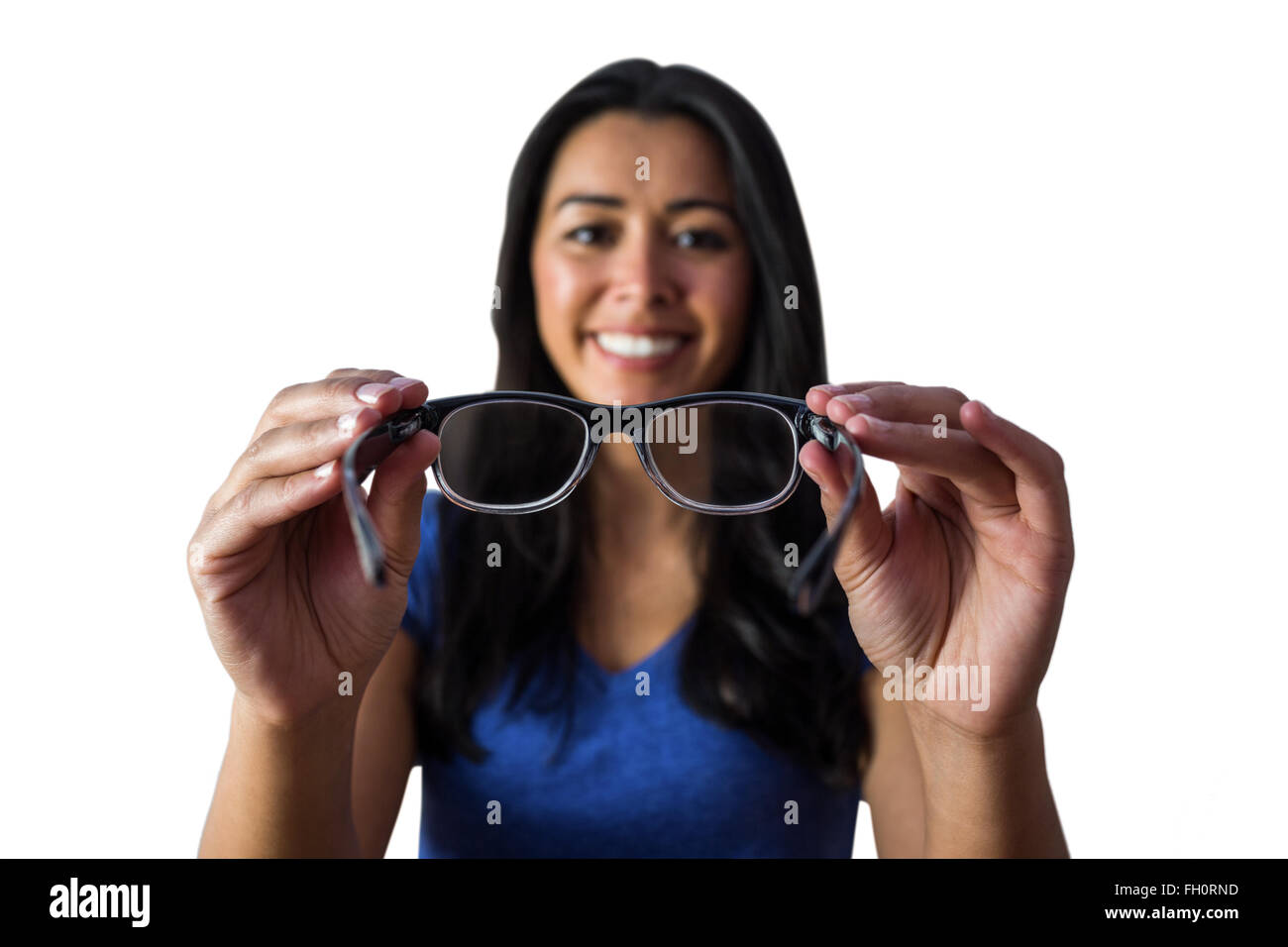 Nerdy woman wearing glasses hi-res stock photography and images - Alamy