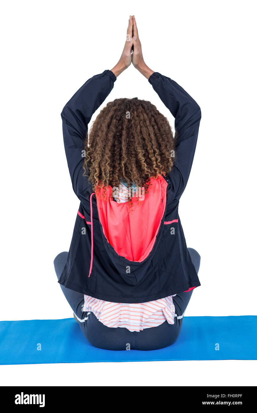 Rear view young brunette in Cut Out Stock Images & Pictures - Alamy