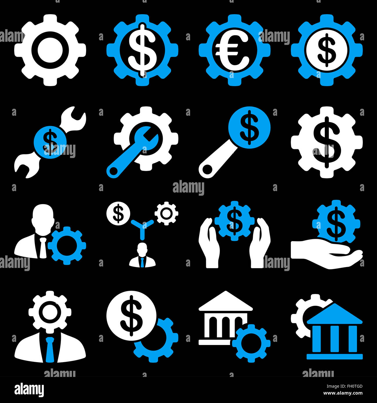 Financial tools and options icon set Stock Photo - Alamy
