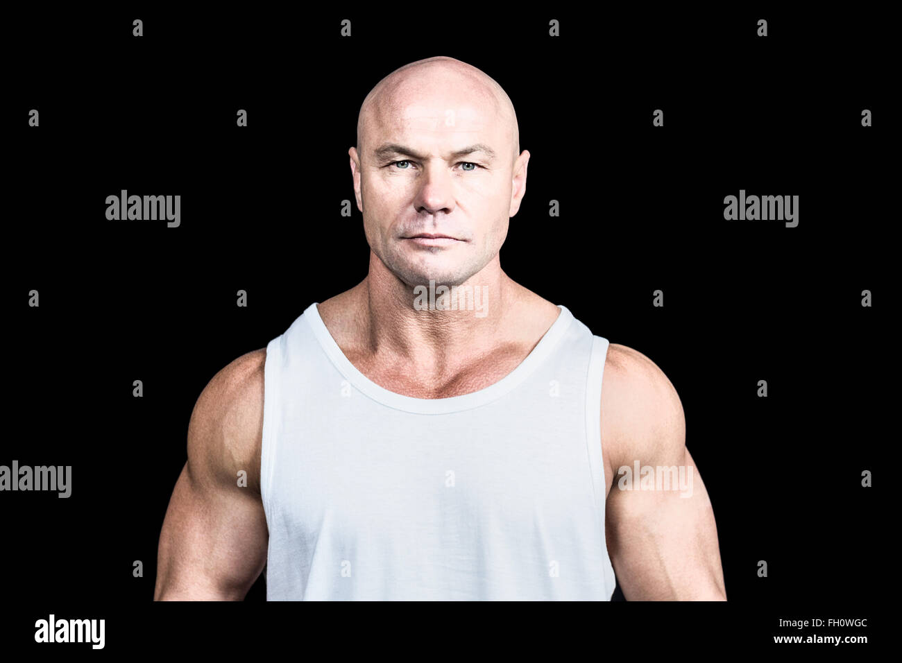 Portrait of confident bald man Stock Photo - Alamy