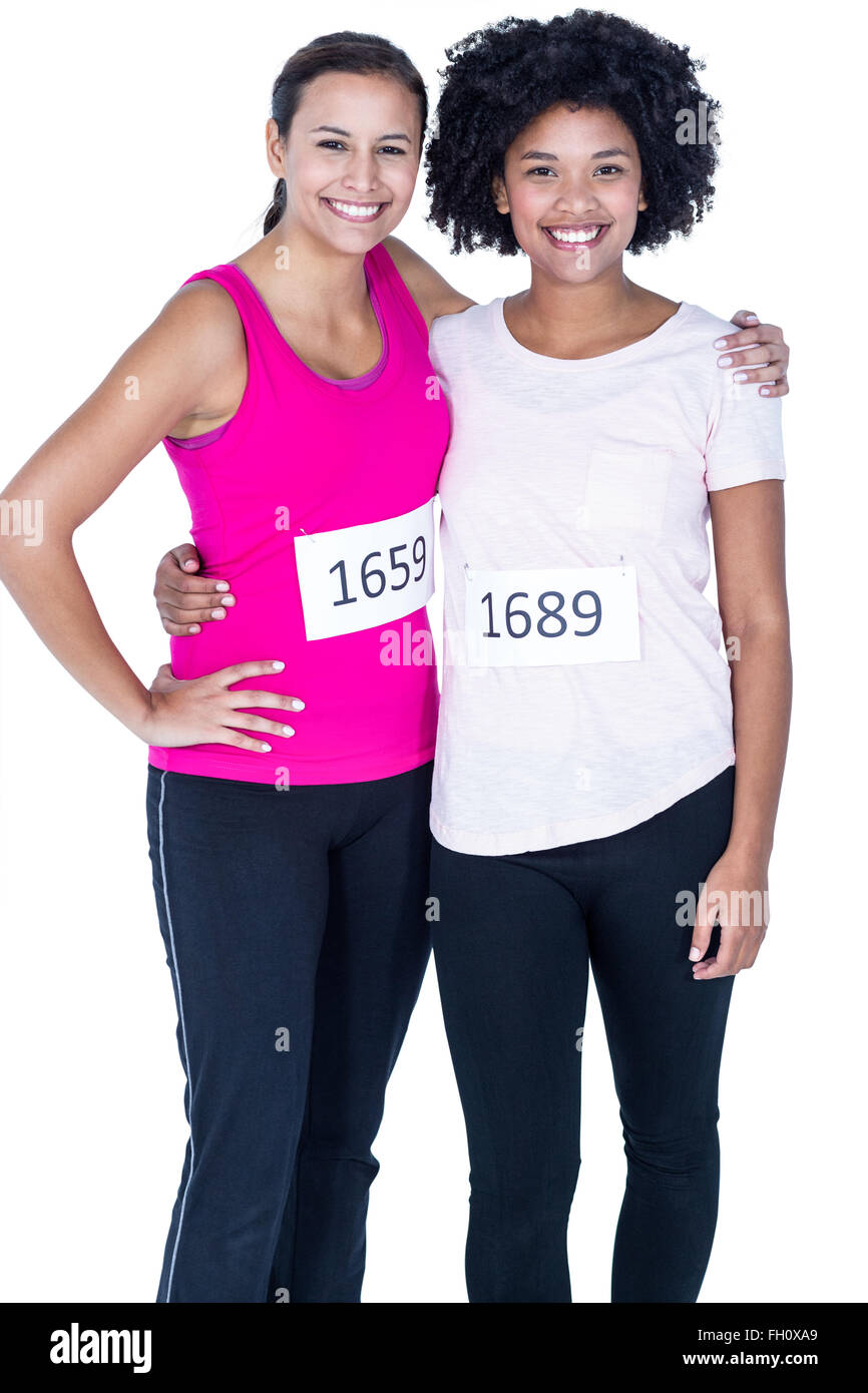 Portrait of happy female athletes Stock Photo - Alamy