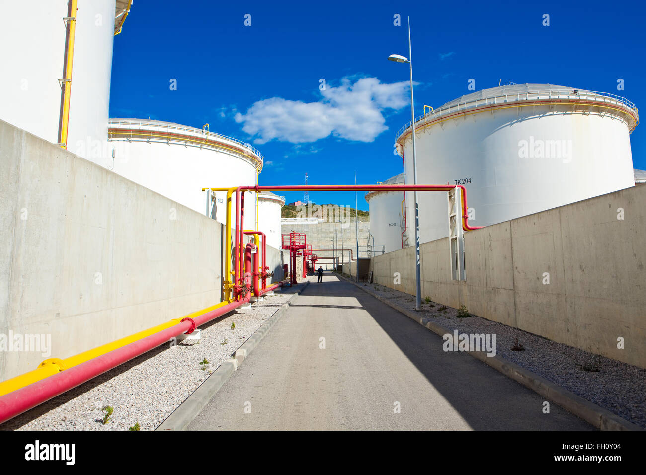 Elevated fuel tanks hi-res stock photography and images - Alamy