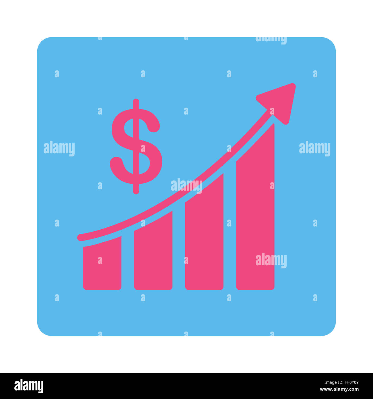 Sales bar chart rounded square hi-res stock photography and images - Alamy