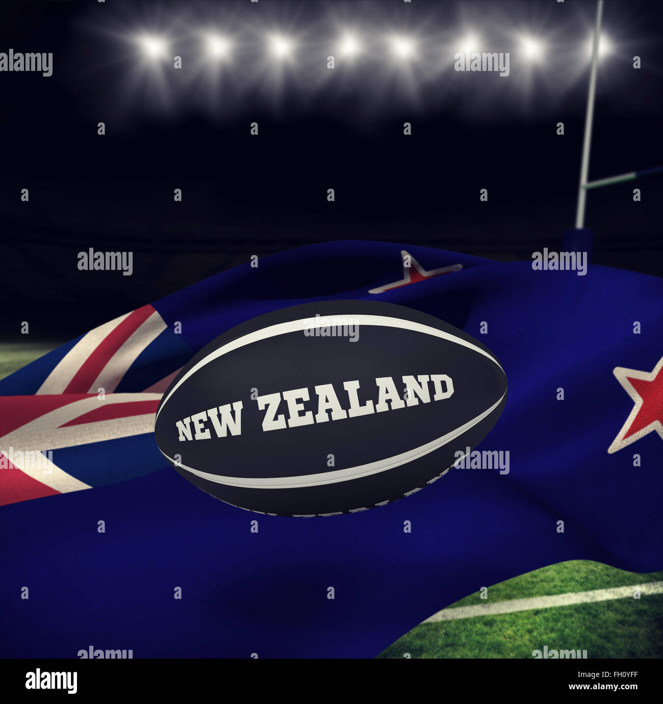 Large flag new zealand background hi-res stock photography and images ...
