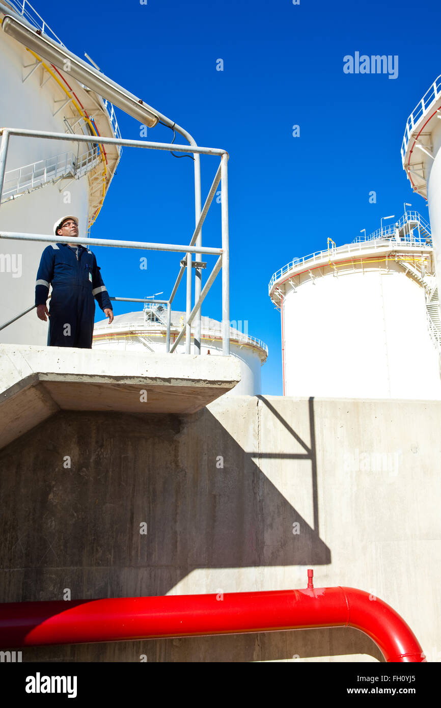 Elevated fuel tanks hi-res stock photography and images - Alamy