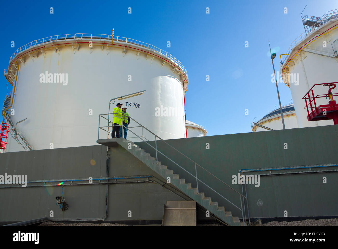Elevated fuel tanks hi-res stock photography and images - Alamy