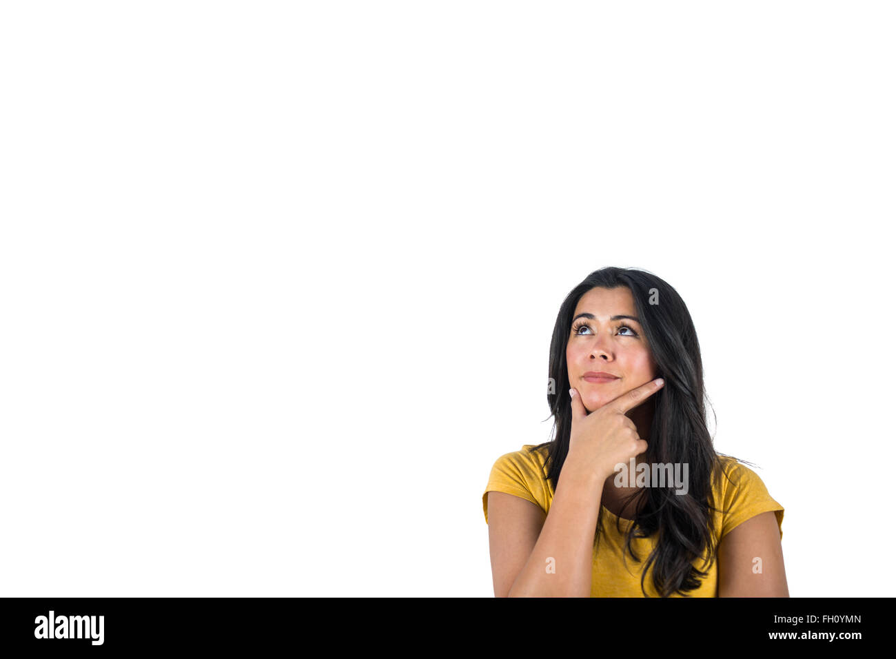 Woman deep in thought Stock Photo - Alamy