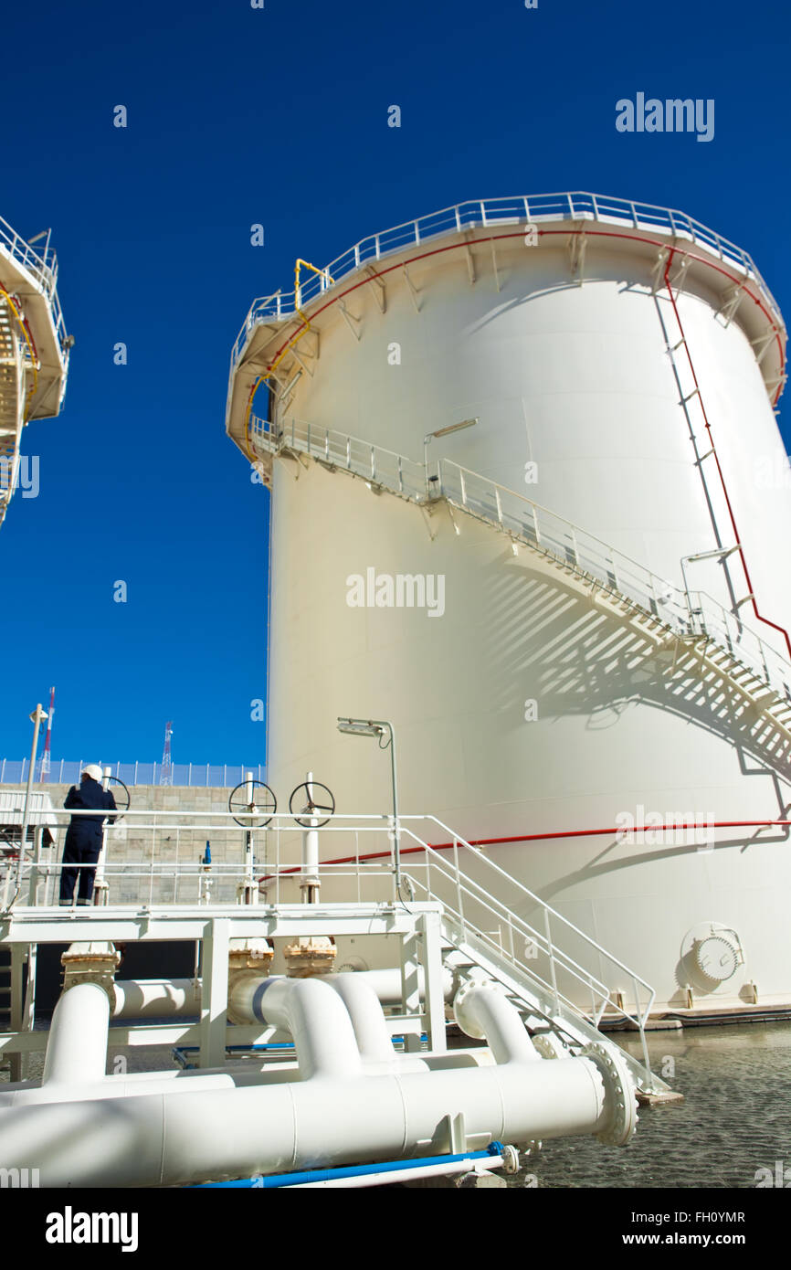 Elevated fuel tanks hi-res stock photography and images - Alamy