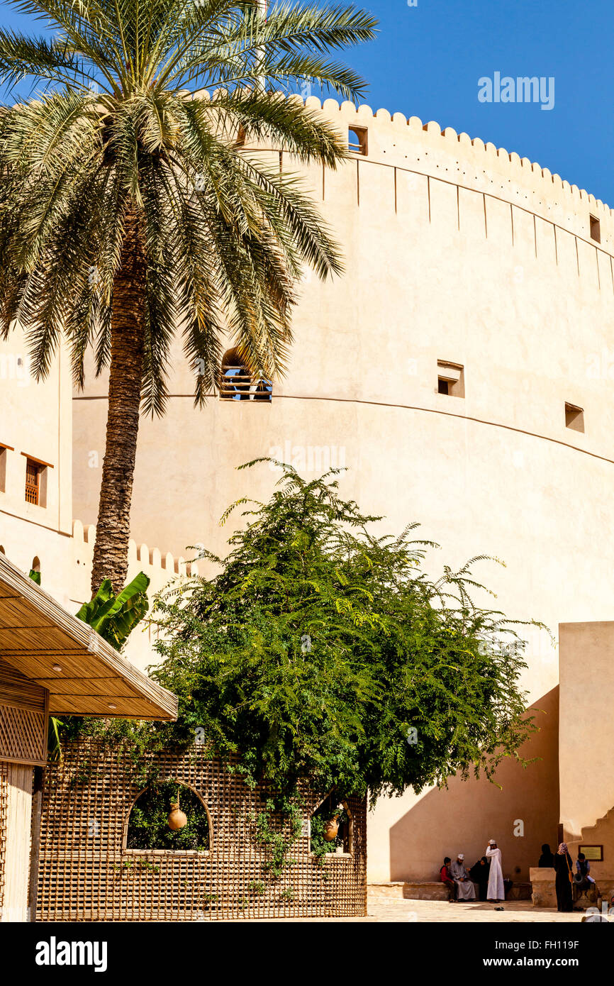 The Exterior Of Nizwa Fort, Nizwa, Ad Dakhiliyah Region, Oman Stock ...