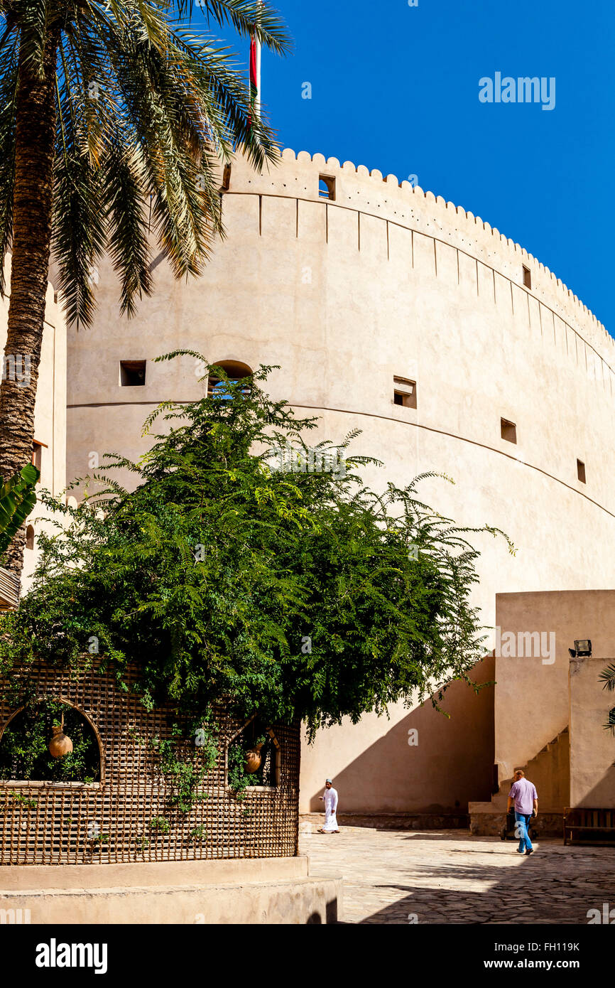 The Exterior Of Nizwa Fort, Nizwa, Ad Dakhiliyah Region, Oman Stock ...