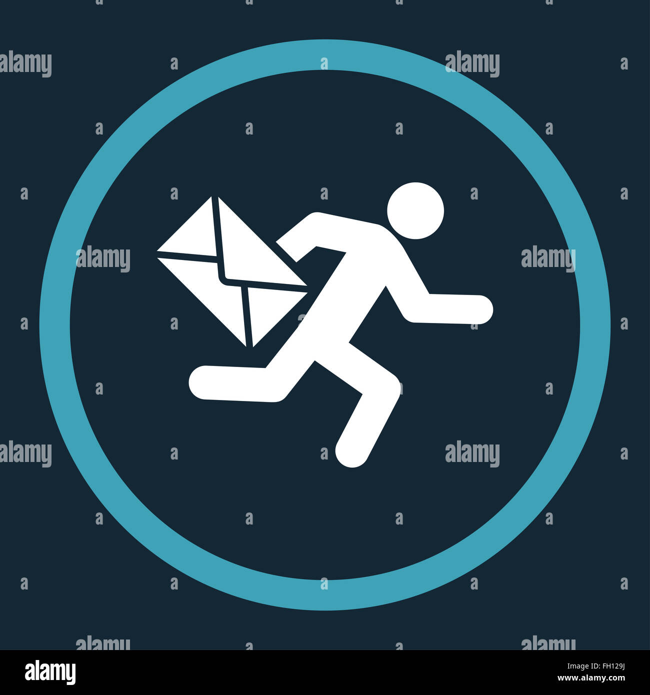 Mail courier icon Stock Photo - Alamy