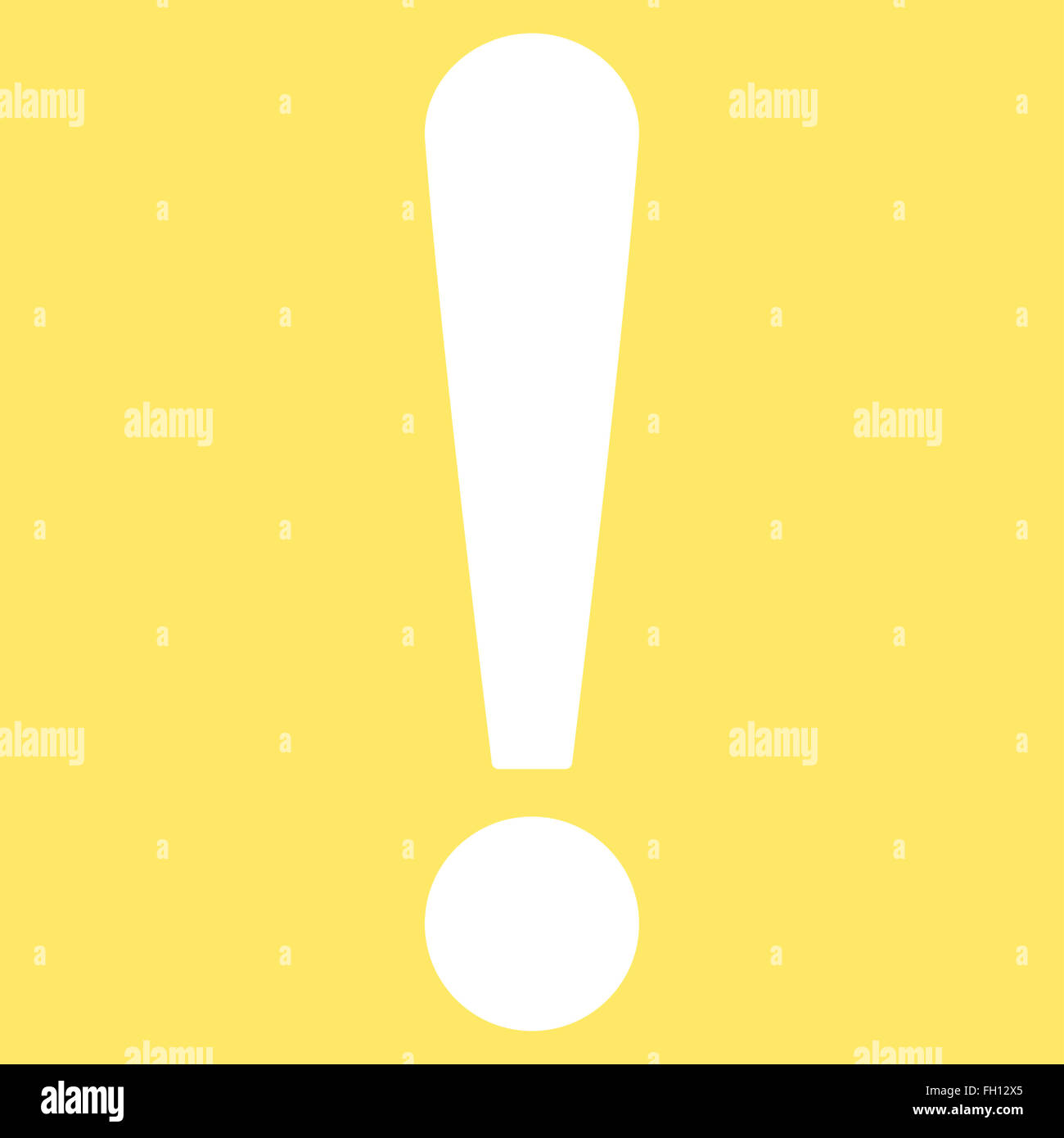 Exclamation Sign flat white color icon Stock Photo - Alamy