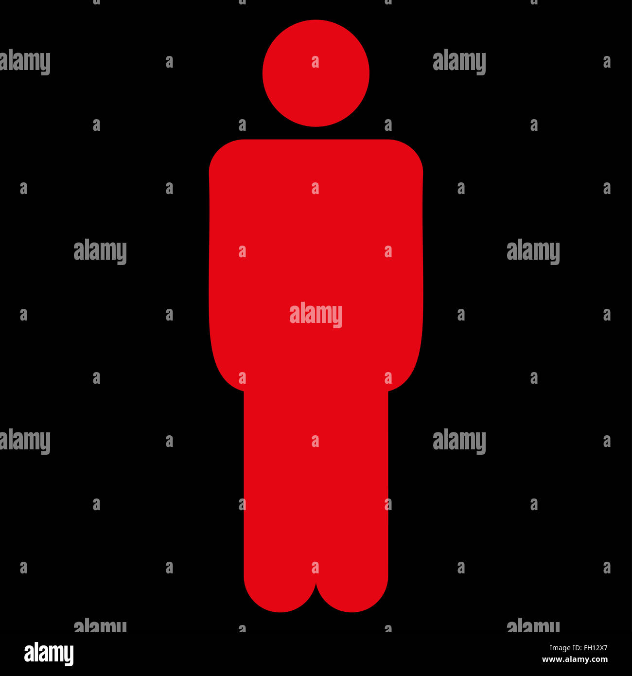 Man flat red color icon Stock Photo - Alamy