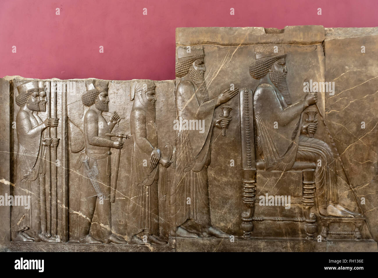 Ancient treasure house relief of the Achaemenids, audience relief of ...