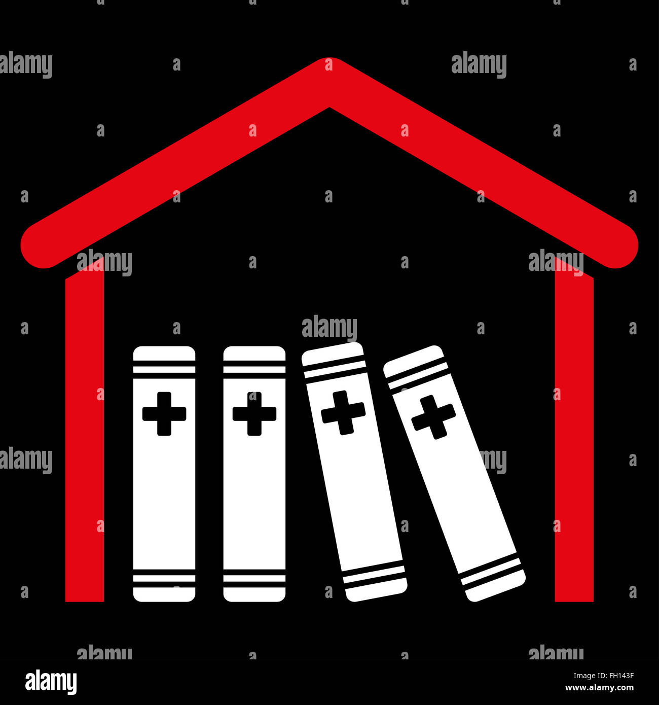 Medical Library Icon Stock Photo - Alamy