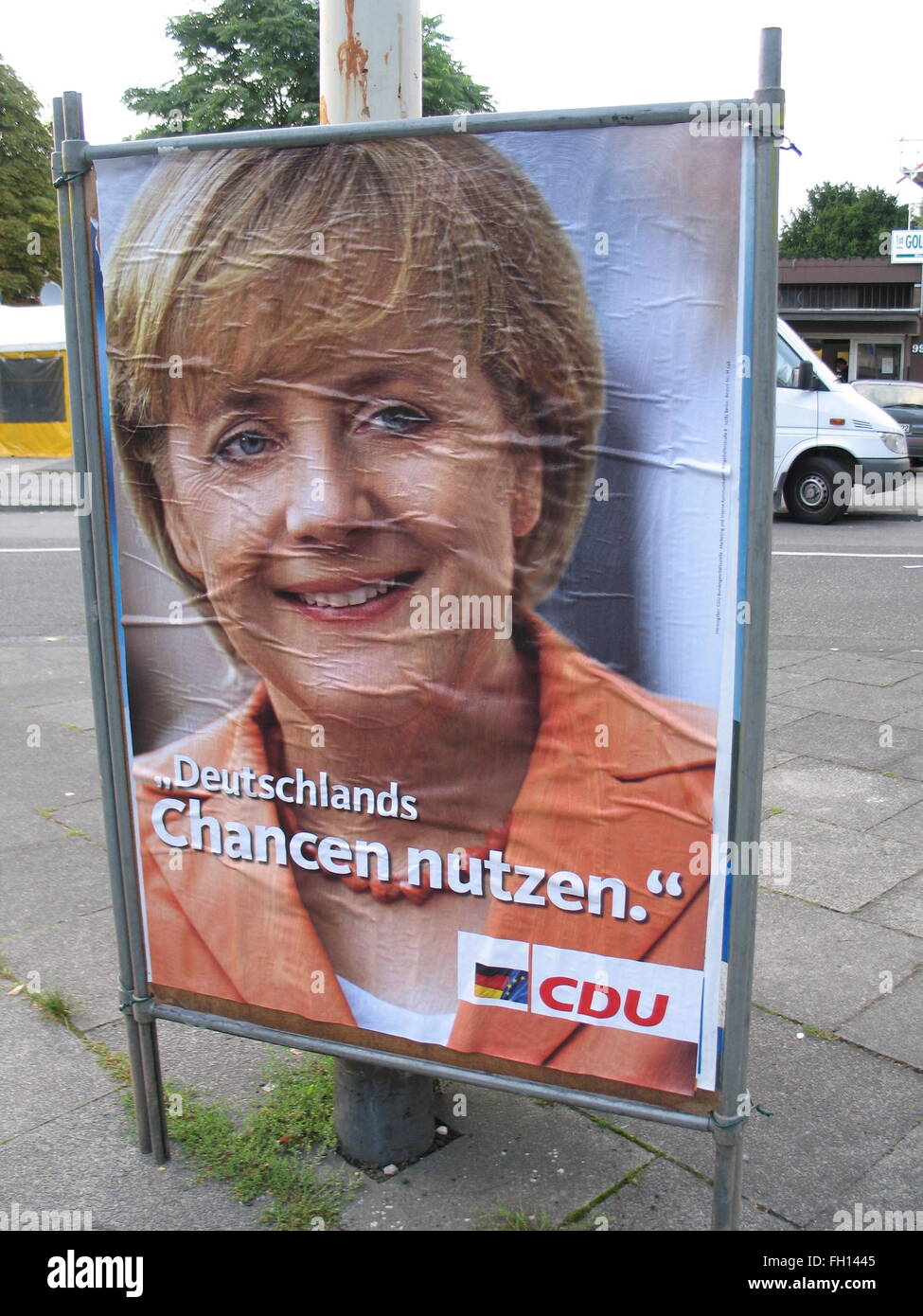 election poster with Angela Merkel, CDU Stock Photo - Alamy