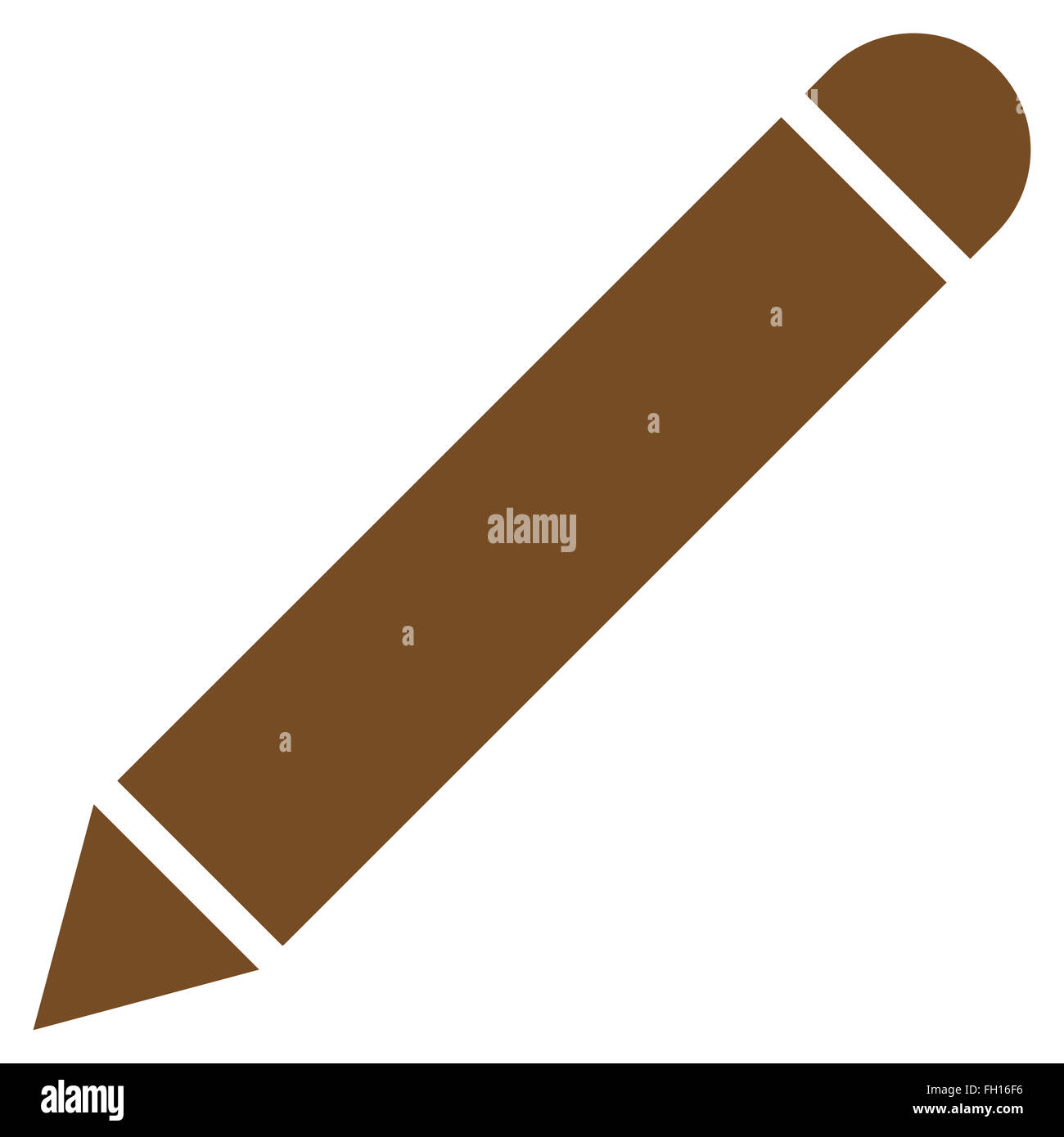 Pencil flat brown color icon Stock Photo - Alamy