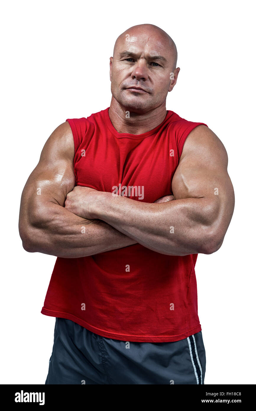 Portrait of confident bodybuilder Stock Photo - Alamy