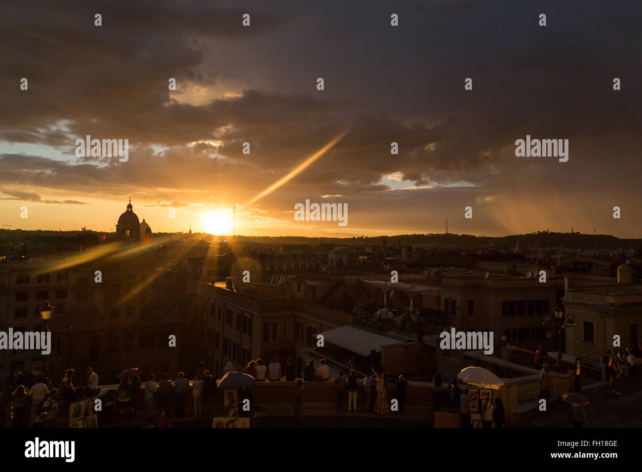 Spanish steps at sunset hi-res stock photography and images - Alamy