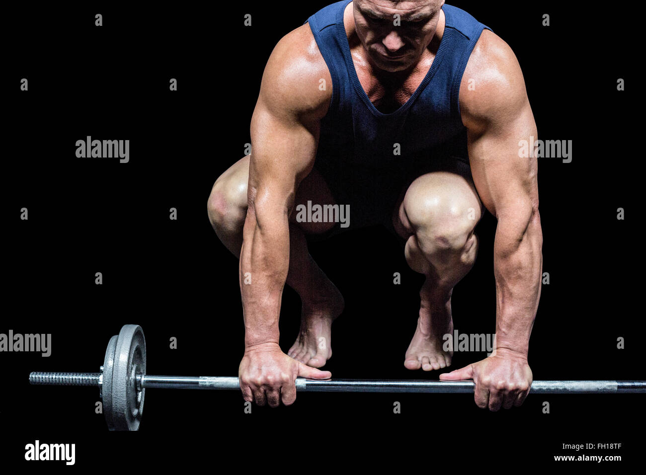 Muscular man lifting crossfit Stock Photo - Alamy