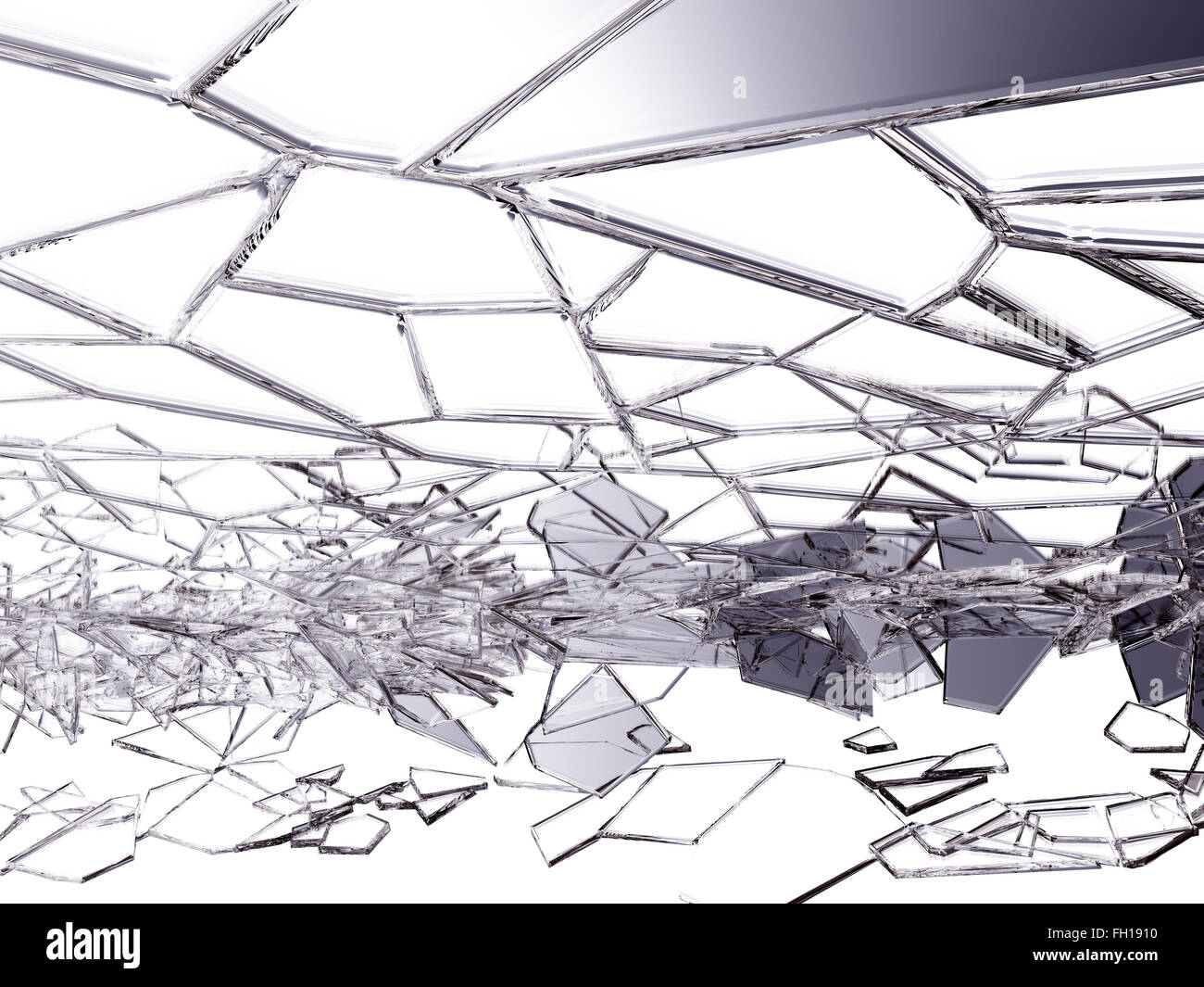 Broken and cracked glass on white. Large resolution Stock Photo - Alamy