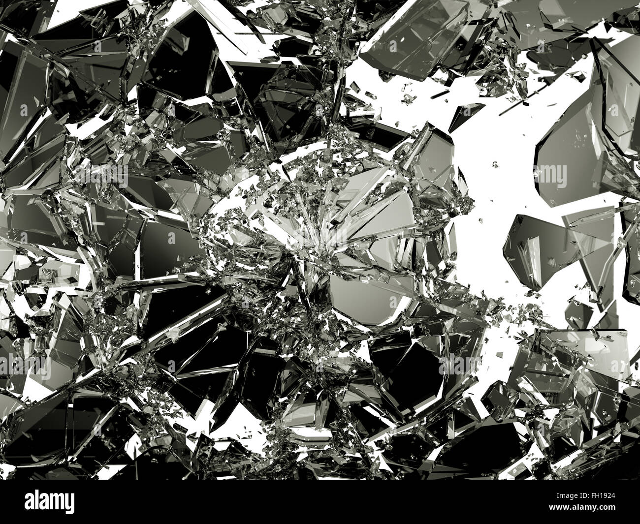White glass shattered hi-res stock photography and images - Alamy