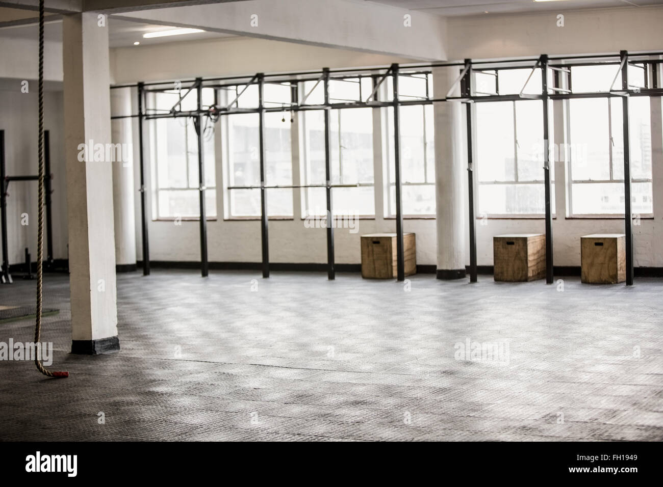 Interior view of a gym Stock Photo - Alamy