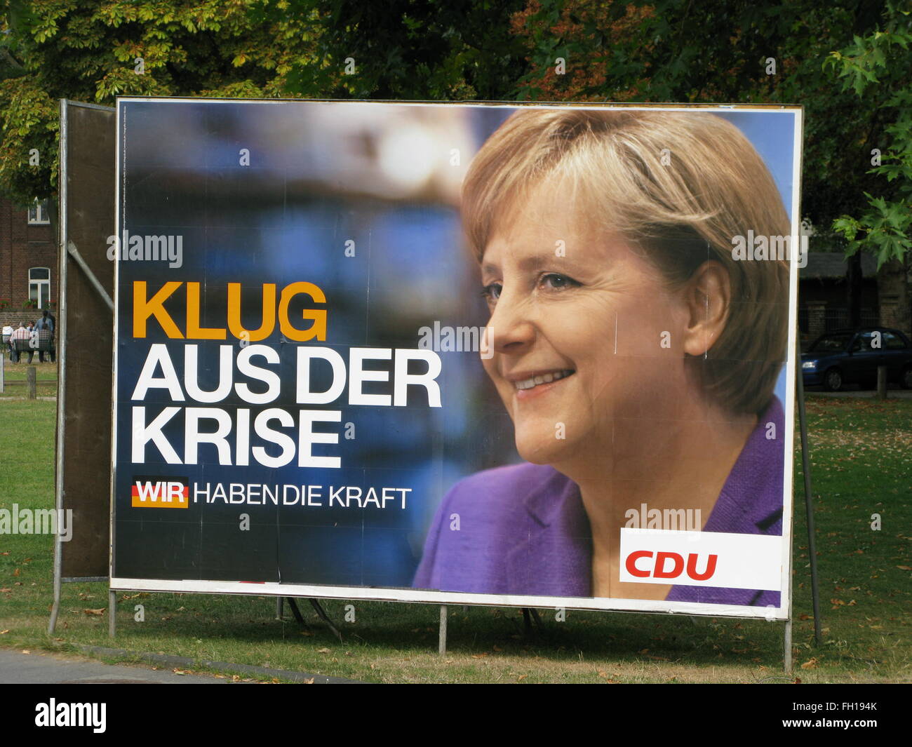 election poster with Angela Merkel, CDU Stock Photo - Alamy