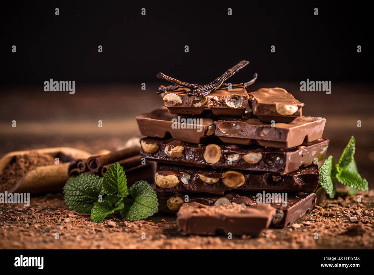 Milk chocolate nuts hi-res stock photography and images - Alamy