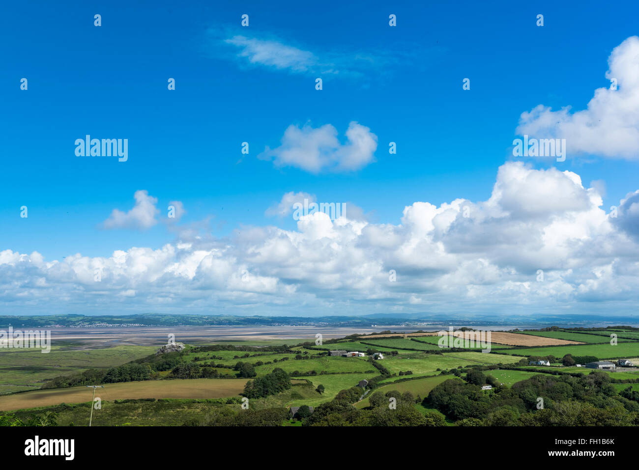 Senic view from The Gower, looking towards River Lougher estuary Stock ...