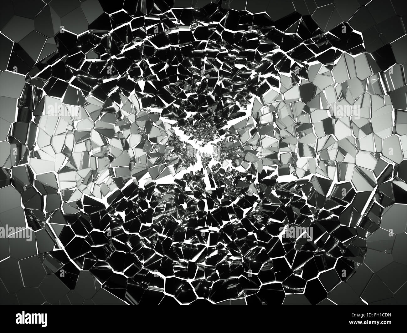 Broken or cracked glass on white. Large resolution Stock Photo - Alamy