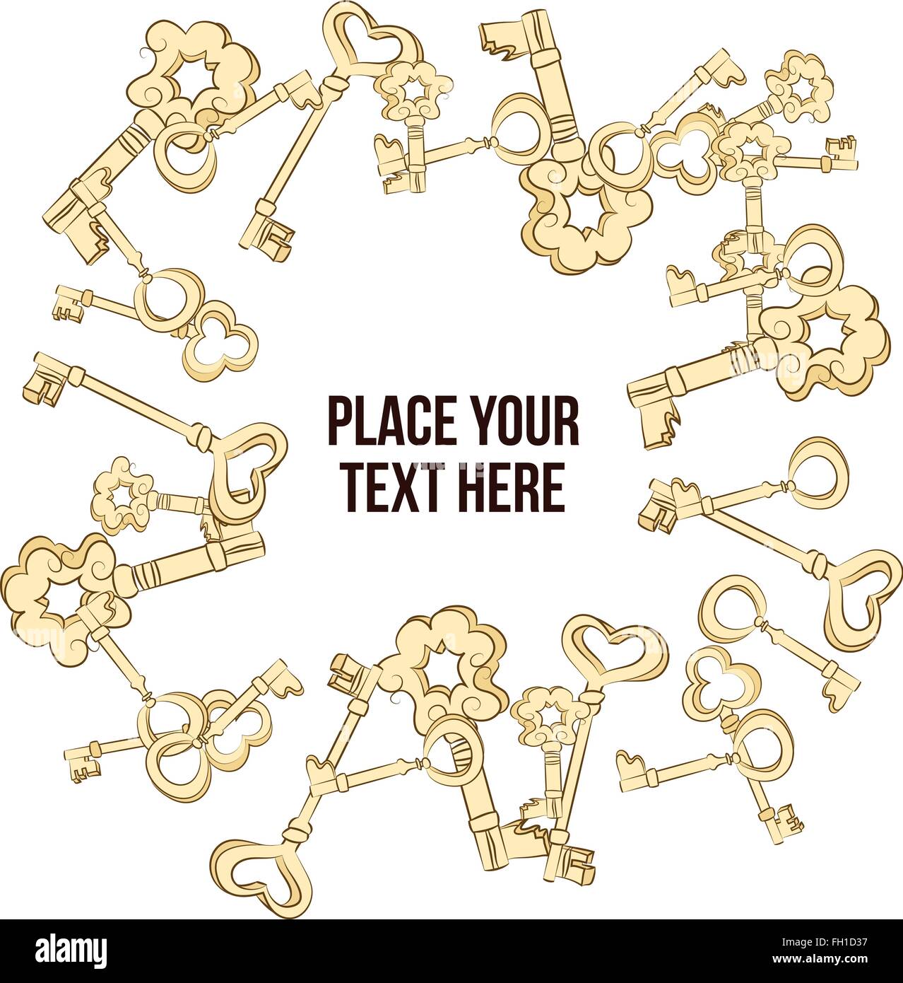 Vector frame with keys Stock Vector Image & Art - Alamy