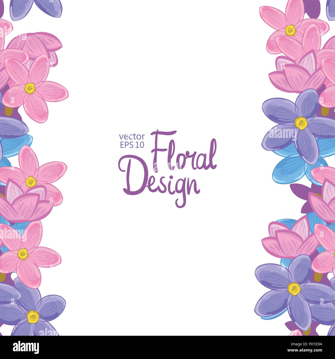 Vector border with forget-me-not flowers Stock Vector Image & Art - Alamy