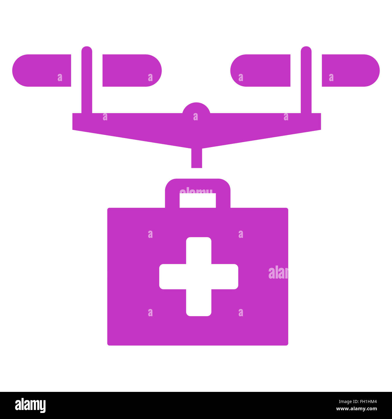 Drug Drone Delivery Icon Stock Photo - Alamy