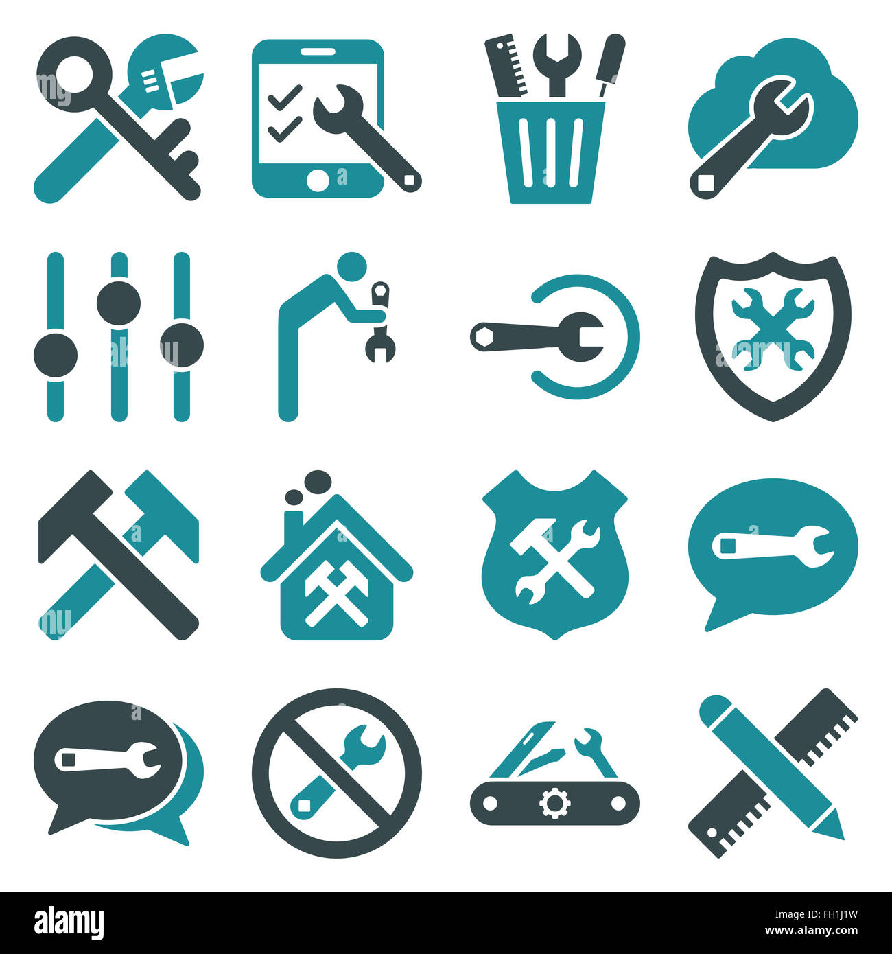 Options and service tools icon set Stock Photo - Alamy