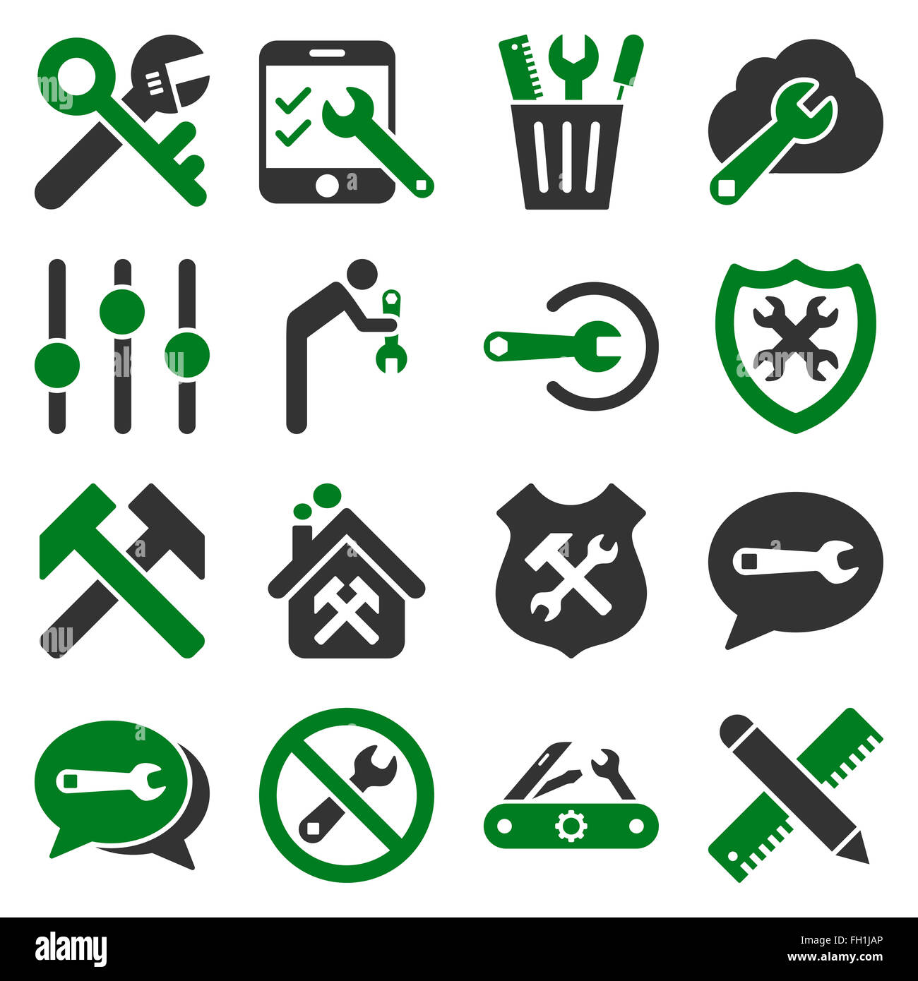 Options and service tools icon set Stock Photo - Alamy