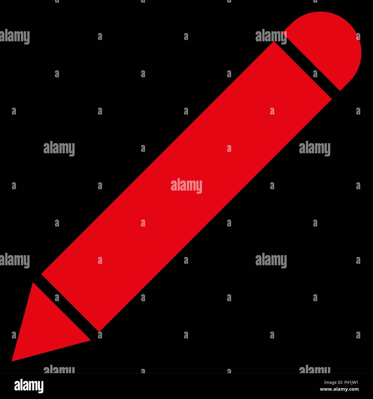 Pencil flat red color icon Stock Photo - Alamy