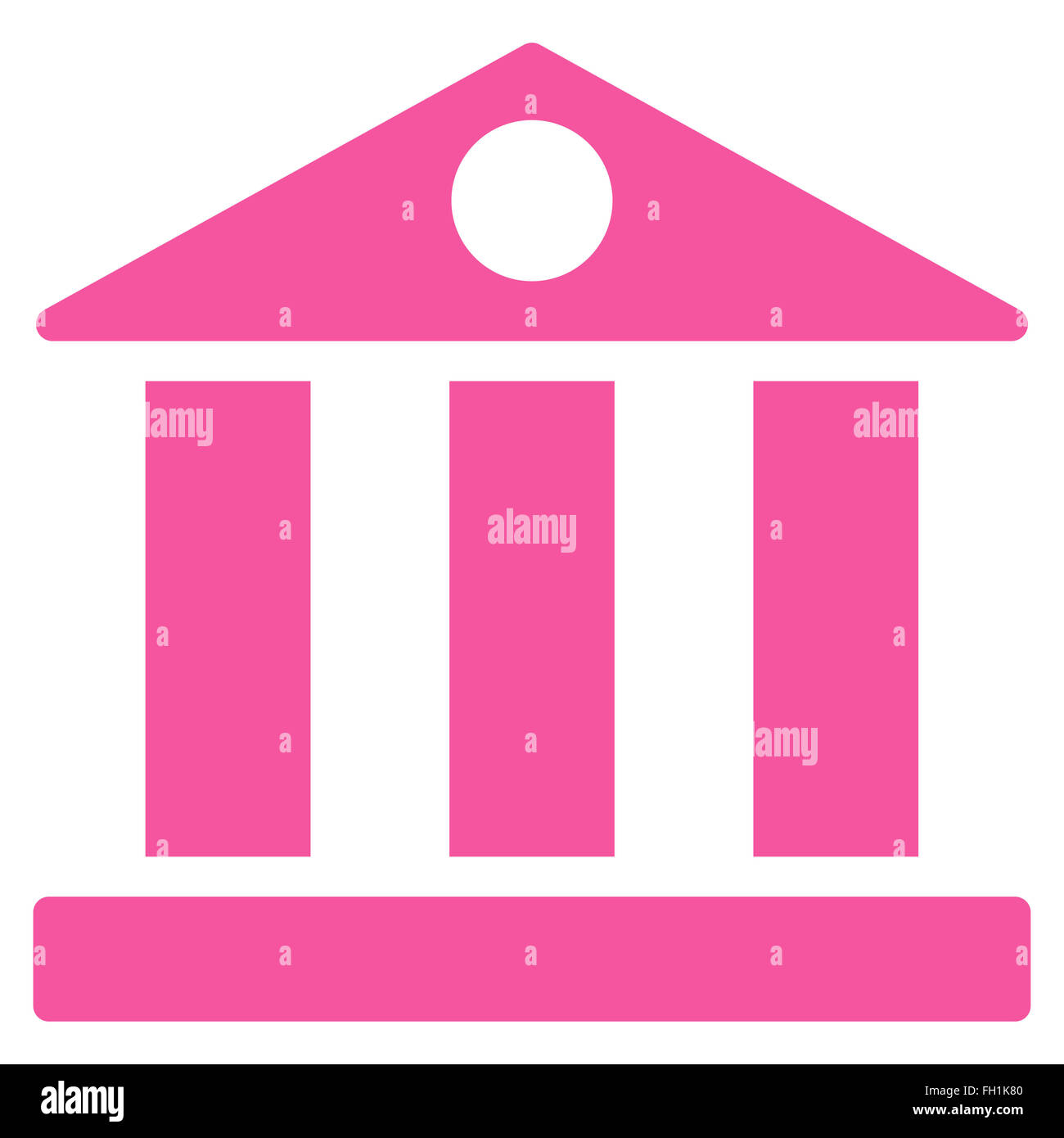 Bank flat pink color icon Stock Photo - Alamy