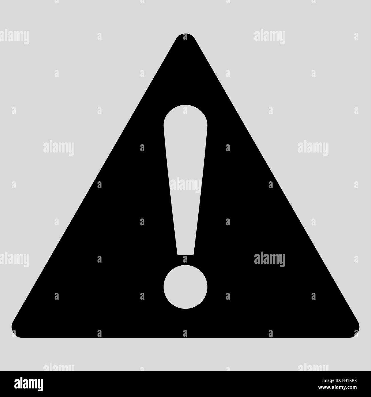 Warning flat black color icon Stock Photo - Alamy
